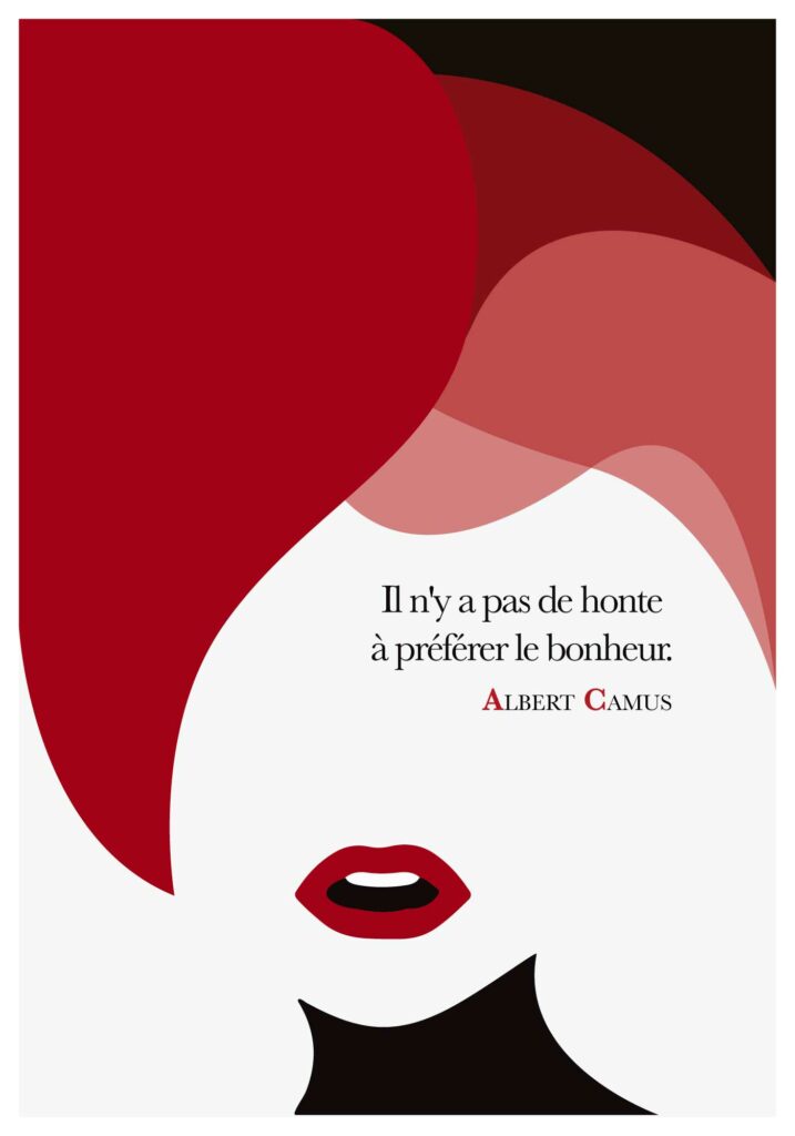 Affiche Citation Albert Camus bonheur. - Arts-Citations